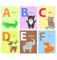 Animals alphabet letter - r Royalty Free Vector Image