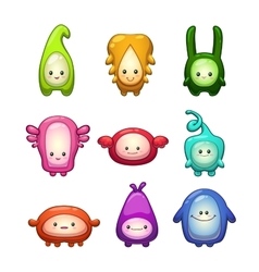 Cartoon basic geometric shapes characters Vector Image