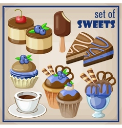 Set of sweets Royalty Free Vector Image - VectorStock
