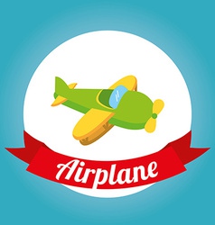 Frame design with airplane flying Royalty Free Vector Image