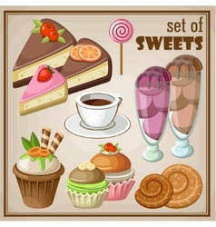 Set of sweets Royalty Free Vector Image - VectorStock