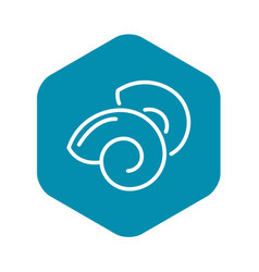 Nature shell icon cartoon style Royalty Free Vector Image