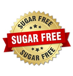 Free entry round isolated gold badge Royalty Free Vector