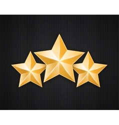 Three golden stars symbol Royalty Free Vector Image