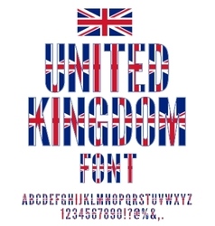 Flag font Royalty Free Vector Image - VectorStock