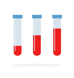 Cartoon colorful blood test tube mascot isolated Vector Image