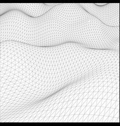 Wireframe mesh outline cube Royalty Free Vector Image