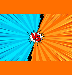 Versus screen vs fight background for battle Vector Image