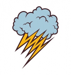 Evil lightning storm cloud Royalty Free Vector Image