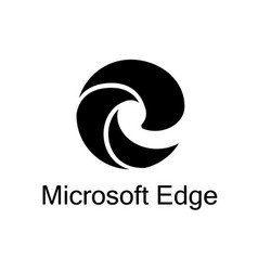 Microsoft edge browser brand logo symbol with name