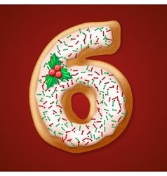 Christmas gingerbread cookies alphabet Royalty Free Vector