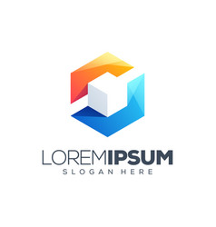 3d cube Royalty Free Vector Image - VectorStock