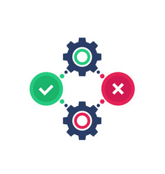 Positive and negative thinking cartoon Royalty Free Vector