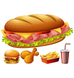 Different types of food Royalty Free Vector Image