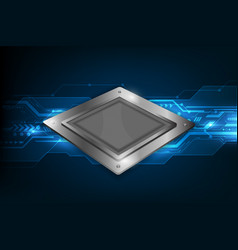 Processor unit concept isolated on white Vector Image