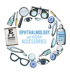 Optics and visual acuity Royalty Free Vector Image