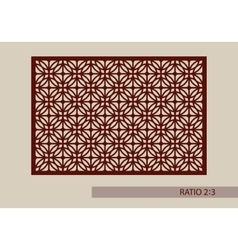 Template pattern for cutting decorative panel Vector Image