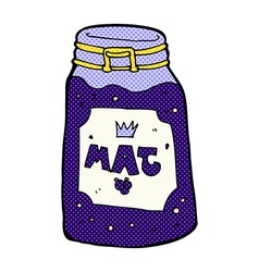 Comic cartoon jar of marmalade Royalty Free Vector Image