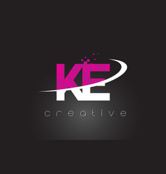 Ke k e letter logo with shattered broken blue Vector Image
