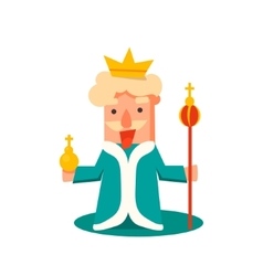 King cartoon emotion set Royalty Free Vector Image