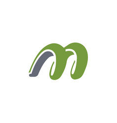 Letter m and q mq logo design template minimal Vector Image