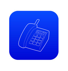 Blue telephone icon Royalty Free Vector Image - VectorStock