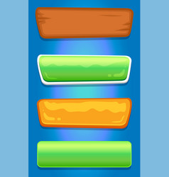 Blank glossy web buttons with place for text set Vector Image