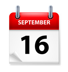 November 16 flat daily calendar icon Royalty Free Vector