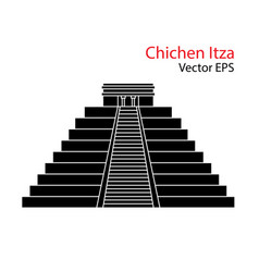 Sketch of chichen itza mayan pyramid in mexico Vector Image