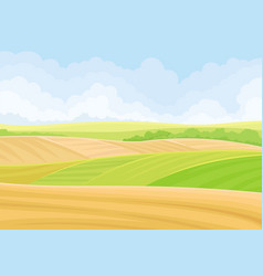 Fall fields Royalty Free Vector Image - VectorStock