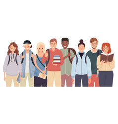 College students nationalities Royalty Free Vector Image