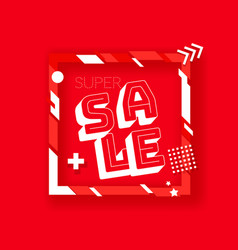 Blank square frame on red background layout Vector Image