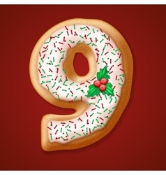 Christmas gingerbread cookies alphabet Royalty Free Vector