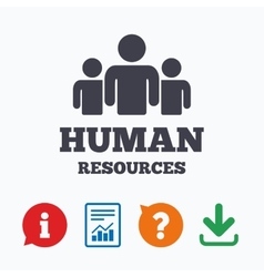 Human resources sign icon hr symbol Royalty Free Vector