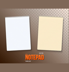 Vintage notepad notebook Royalty Free Vector Image