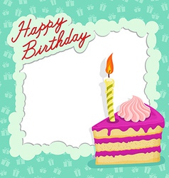 Watercolor happy birthday letter r candle Vector Image
