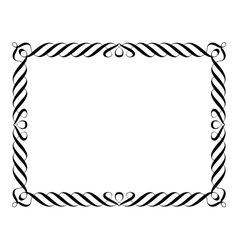 Black calligraphy ornamental decorative frame Vector Image