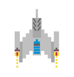 Pixel monster space invaders silhouette 8 Vector Image