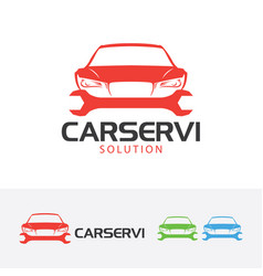 Auto service logo template Royalty Free Vector Image