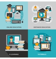 School online e-learning e-book media connect Vector Image