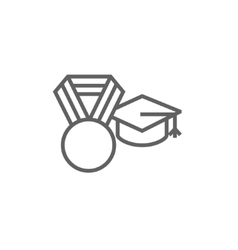 Class of 2023 with graduation cap Royalty Free Vector Image
