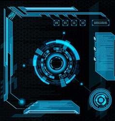 Hud menu user interface Royalty Free Vector Image