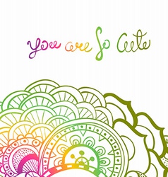 Natural floral background with spring lettering Vector Image