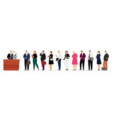 People queue waiting line Royalty Free Vector Image