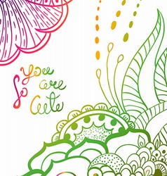 Natural floral background with spring lettering Vector Image