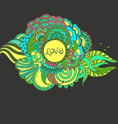 Natural floral background with spring lettering Vector Image