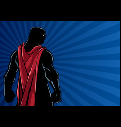 Superhero back isolated Royalty Free Vector Image