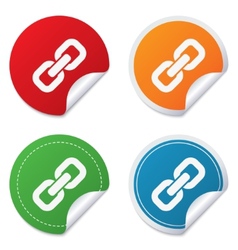 Link sign icon hyperlink symbol Royalty Free Vector Image