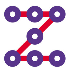 Pattern lock gesture passcode for safety measure Vector Image