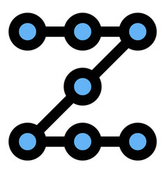 Pattern lock gesture passcode for safety measure Vector Image